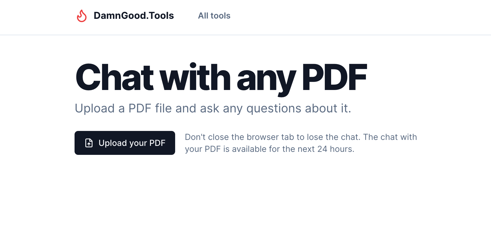 Chat with any PDF怎么使用